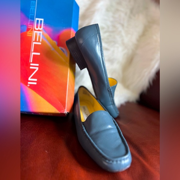 Bellini | Shoes | New In Box Bellini Blue Leather Flat Loafers Business ...